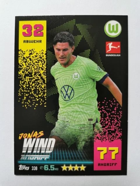 TOPPS MATCH ATTAX Bundesliga 2022/2023 Karte 338 - Jonas Wind - VfL ...