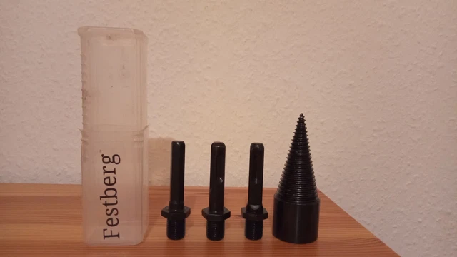 FESTBERG BOHRER ZUM Zerkleinern von Holz mit 3 Adaptern für die ...
