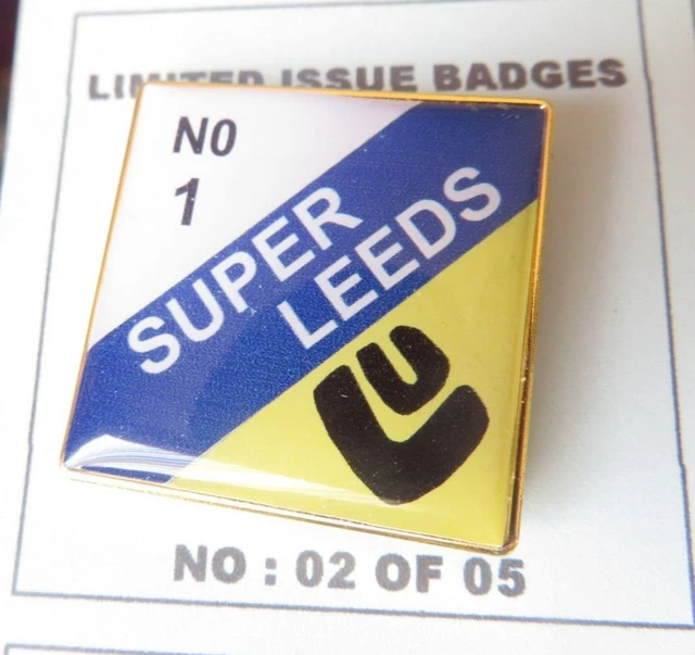 LEEDS UNITED RARE "Super Leeds Number 1 " Coloured Badge £8.99 ...