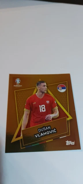 TOPPS EURO 2024 sticker Rare Gold Dusan Vlahovic SRB SP £2.00 - PicClick UK