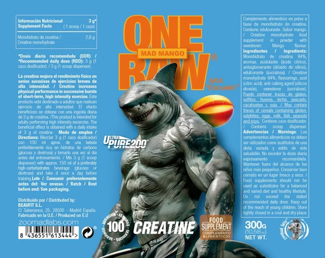 ZOOMAD LABS ONE Raw® Creatine (300 g, Candy Coke) EUR 22,76 - PicClick FR