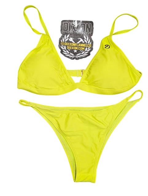 DIXXON NEON GREEN Tanning Swimsuit Womens XL String Bikini Brazilian ...