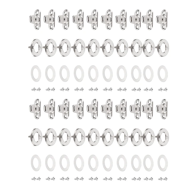 TWIST LOCK FASTENERS Turn Button Eyelet And Stud Mounting Screws For ...