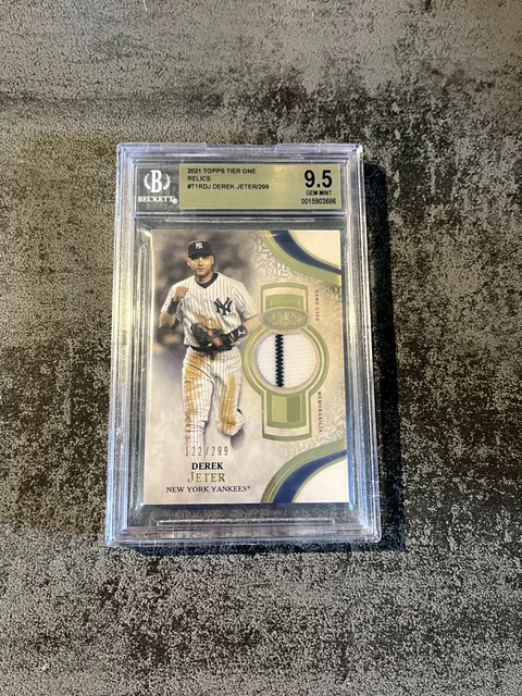 TOPPS 2021 DEREK Jeter Tier One Relics Game Used Yankees T1Rdj /299 Bgs ...