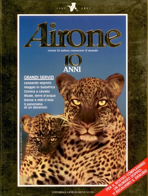 RIVISTA AIRONE 10 anni maggio 1991 Editoriale Giorgio Mondadori EUR 4 ...