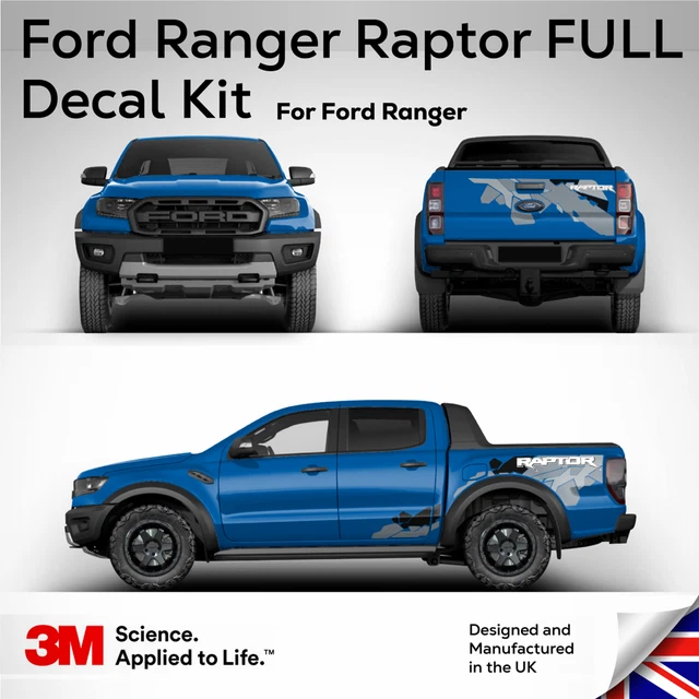 FORD RANGER RAPTOR GEN 1 Full Decal Sticker Kit Geometric Camo 3M (2019 ...