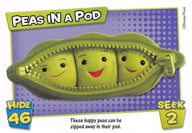 TOPPS 2010 TOY Story 3 Disney Pixar Hide 46 & Seek 2 Peas in a Pod £2. ...
