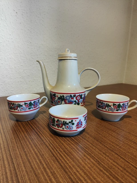 DDR HENNEBERG PORZELLAN 1777 Helena Kaffeeservice wiß mit Blumendekor EUR 18,00 - PicClick DE