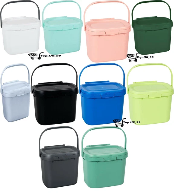 ADDIS KITCHEN COMPOST Caddy/Food Recycling Waste Compost Caddy Bin - 4. ...