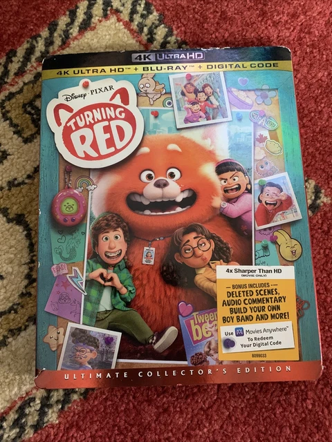 DISNEY PIXAR TURNING RED 4K ULTRA HD + BLU RAY 3 DISC SET SLIPCOVER ...
