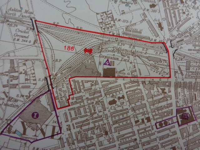 WW2 &RESTRICTED& GERMAN TARGET MAP of "MANCHESTER" (DROYLSDEN, WATERLOO ...