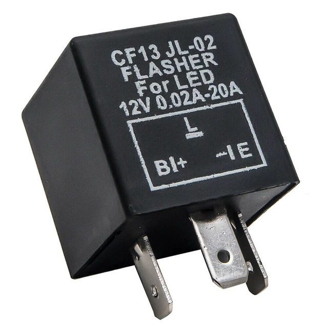 3 PIN LED Flasher Unit Relay Indicators 12V For LED Light Turn Signal ...