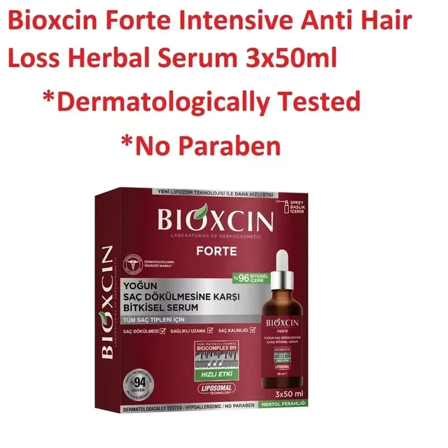 BIOXCIN FORTE SERUM 3x50ml Anti-Hair Loss Treatment (Dermatologically ...