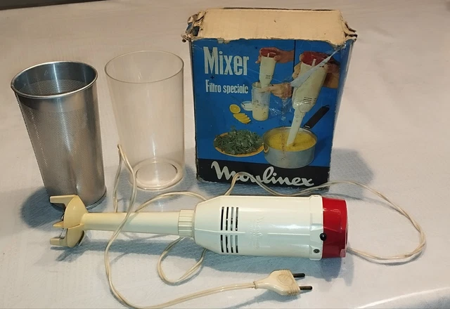 MIXEUR MOULINEX ROUGE et blanc Vintage breveté Spiromix année 60 EUR 25,00 - PicClick FR
