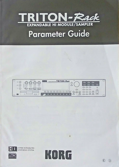 KORG TRITON RACK Synth Sampler Module Original Parameter Guide Owners ...