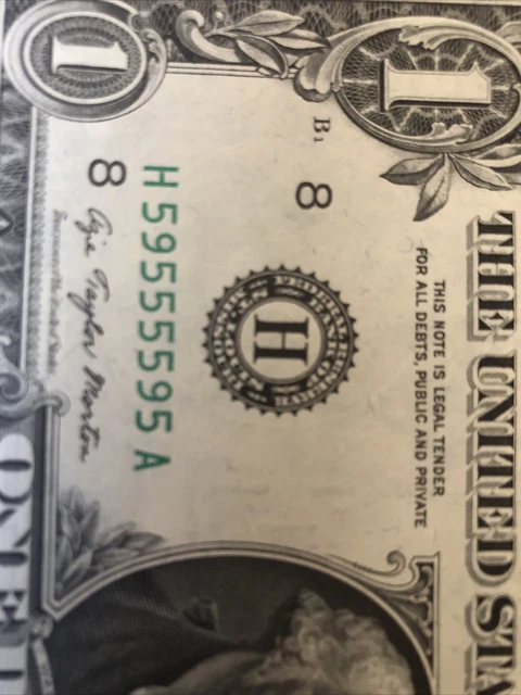 1977 1 ONE Dollar Bill Radar Bank Note Serial Number Uncirculated 1977-1-one-dollar-bill-radar-bank-note-serial-number-uncirculated