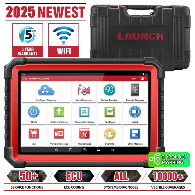 LAUNCH X431 PRO3S+V5.0 KFZ OBD2 Diagnosegerät Scanner Injector Coding ...