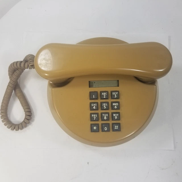 VINTAGE NORTHERN TELECOM Round Push Button Phone, Desk Telephone Brown £36.14 - PicClick UK