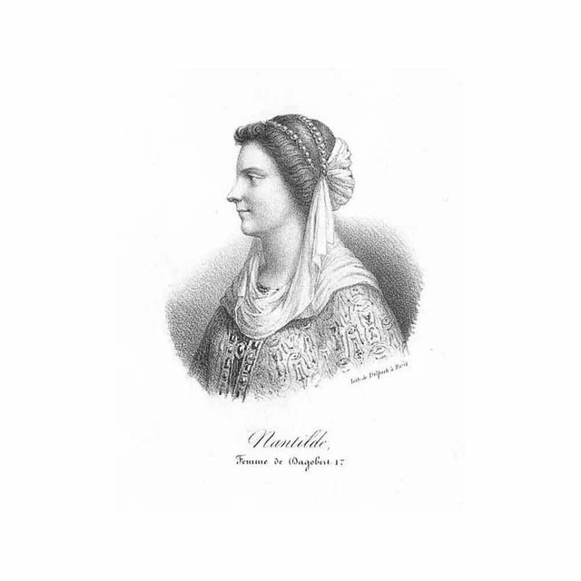 NANTILDE FRENCH QUEEN Wife of Dagobert I Merovingian Dynasty - Old ...