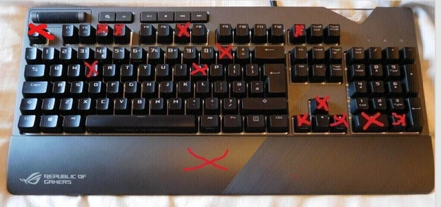ASUS XA01 ROG Strix Flare Gaming Keyboard KEY CAPS Replacement £5.42 ...