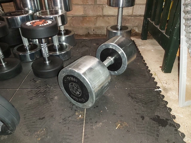 PAIR OF 40 Kg Commercial Dumbbells Gordian Fitness £240.00 - PicClick UK