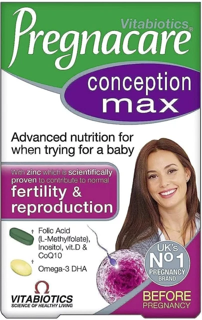 VITABIOTICS PREGNACARE CONCEPTION Max Tablets Plus Omega 84 Capsules £ ...