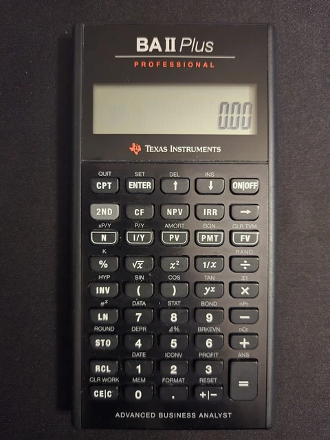 TEXAS INSTRUMENTS BA II Plus Professional Financial Calculator $34.99 ...