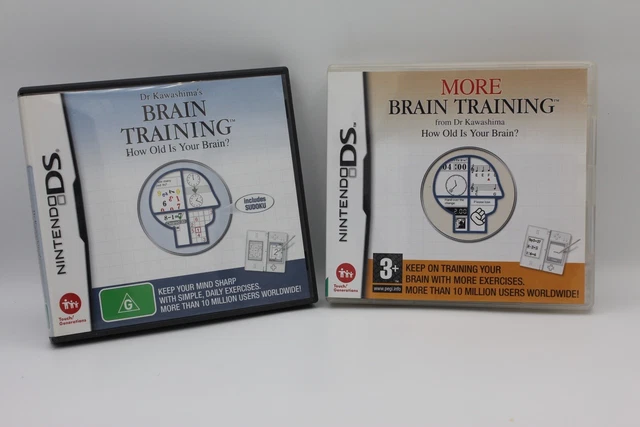 BRAIN TRAINING & More Brain Training Nintendo DS game bundle complete 2 ...