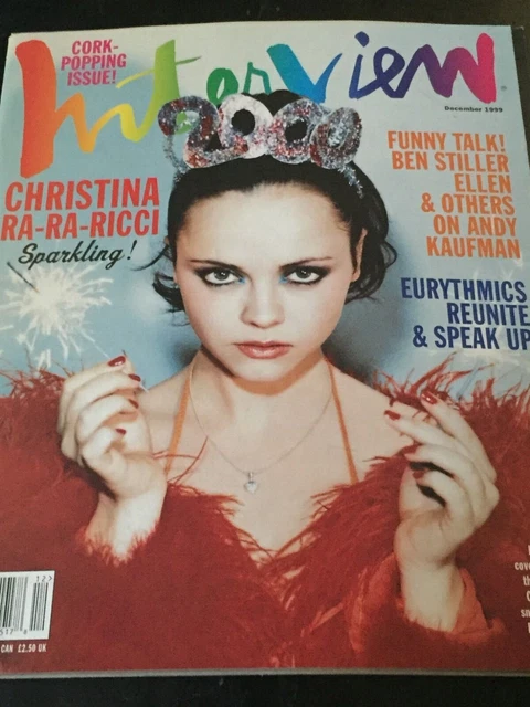 INTERVIEW MAGAZINE 1999, CHRISTINA RICCI, EURYTHMICS, ANDY KAUFMAN $99. ...