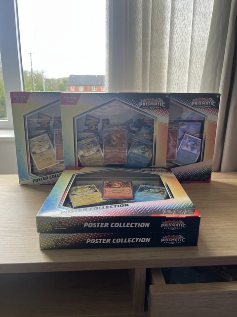 POKÉMON TCG SCARLET Violet Prismatic Evolutions Poster Collection Box x5 £145.00 - PicClick UK