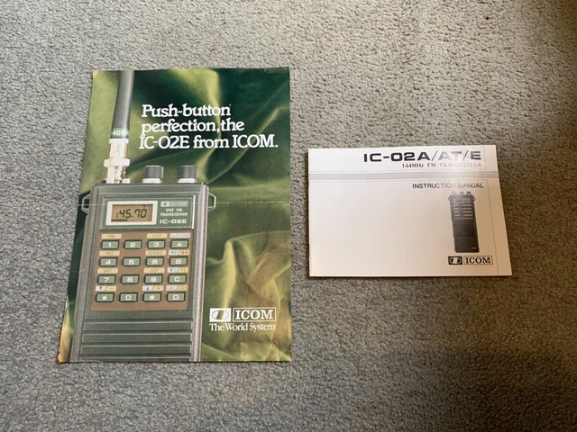 ICOM IC-02A/AT/E 144MHZ FM TRANSCEIVER INSTRUCTION MANUAL - ORIGINAL ...