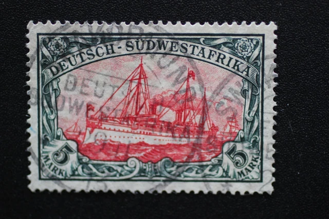 DEUTSCHE KOLONIEN DSWA 5 MARK MI Nr. 32 A a GESTEMPELT SELTEN! £52.69 - PicClick UK