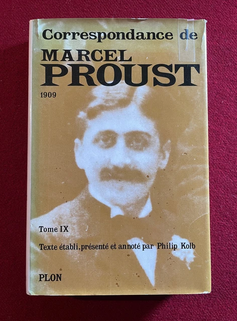 MARCEL PROUST: CORRESPONDANCE, Ph. Kolb (Plon), Tome 9, 1909 EUR 10,00 - PicClick FR