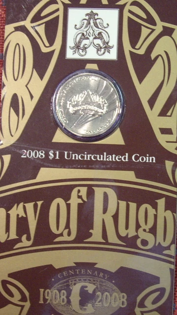 AUSTRALIA 2008 CENTENARY of Rugby League $1 Dollar Coin Card UNC $15.01 ...