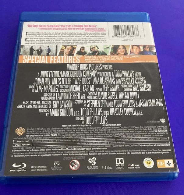 WAR DOGS (BLU-RAY + DVD, 2016) Based on a true story. $15.00 - PicClick CA