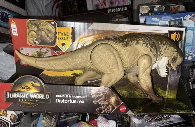 JURASSIC WORLD REBIRTH Distortus Rex Rumble N Rampage Dinosaur Action ...