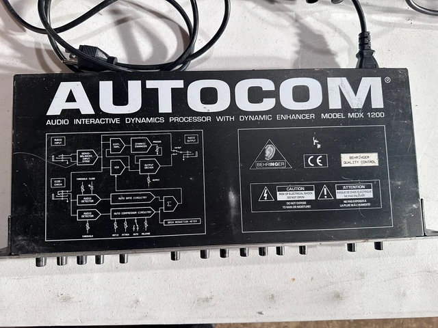 BEHRINGER AUTOCOM MDX1200 Procesador Dinámico de Audio Compresor Puerta ...