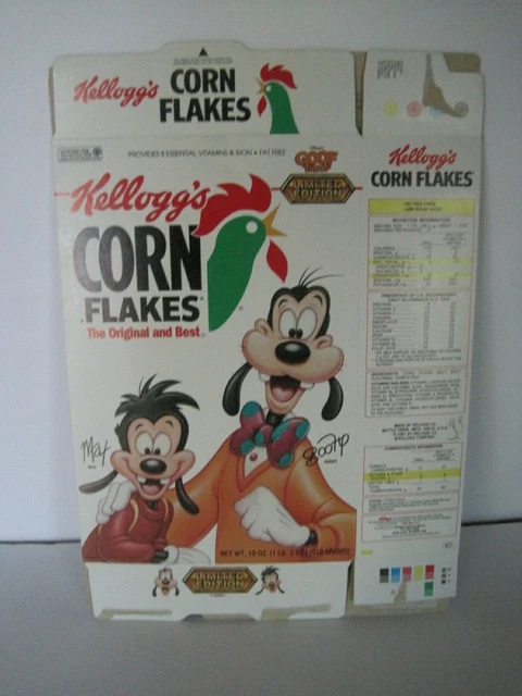 KELLOGG'S CORN FLAKES Disney's Goof Troop Limited Edition Empty Cereal ...