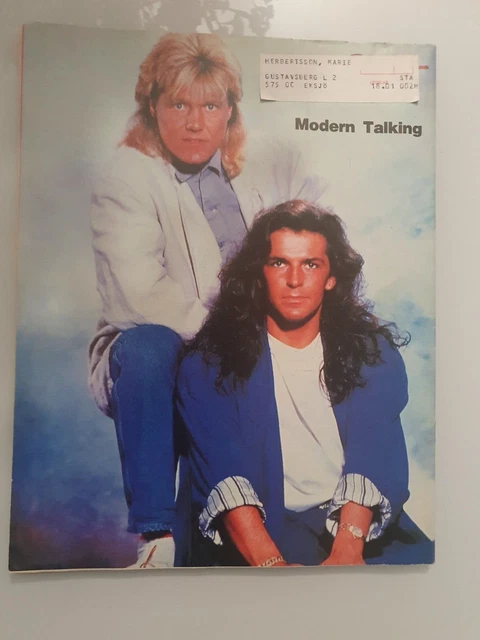 MODERN TALKING - A very rare poster Sweden 1988 (Full Magazine) 22x27cm ...