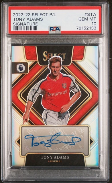 PSA 10 TONY ADAMS Auto Panini Premier League Select 2022/23 Arsenal EUR ...