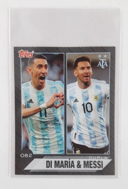 2022 Topps Argentina Angel Di Maria Lionel Messi Sticker World Cup