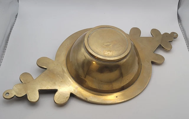 ANCIEN VIDE-POCHE ART Nouveau en Laiton - Décor Cabochons - Dinanderie ...