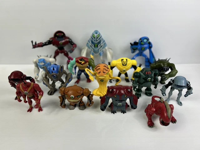 BEN 10 TEN Action Figures - Lot of 12 RARE Cartoon Network BANDAI Alien ...