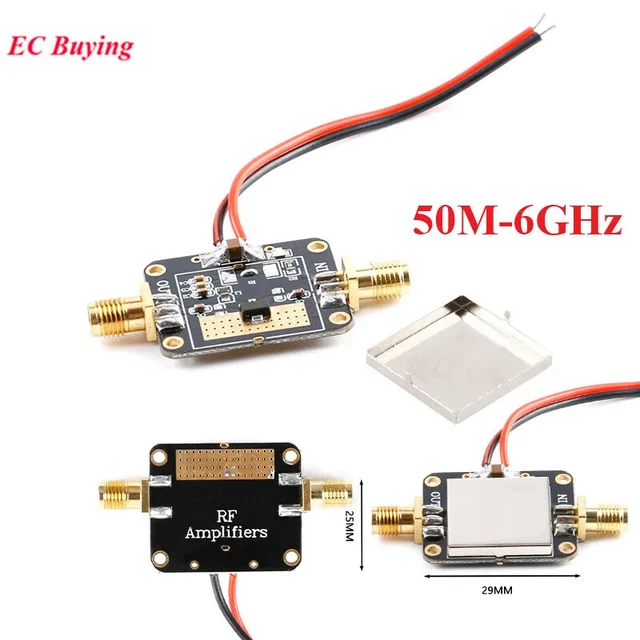 RF AMPLIFIER MODULE 50M-6GHz Broadband 19dB Low Noise Frequency Radio ...