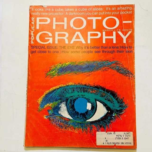 1960S POPULAR PHOTOGRAPHY Magazine Gay Art Psychedelic Eye Lens 35mm ...