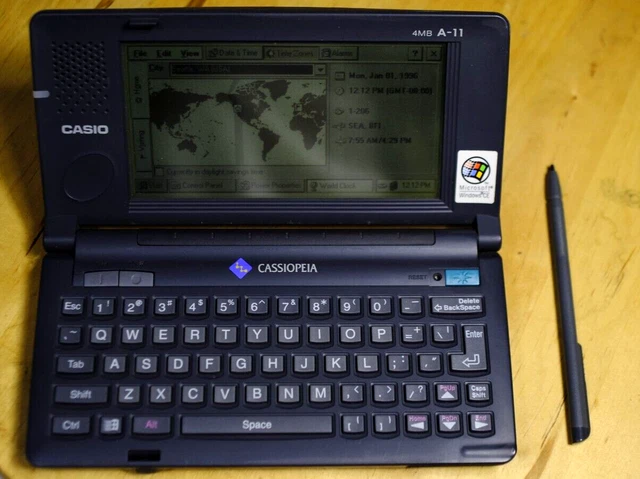 CASSIOPEIA A-11 4MB - RARE Vintage PDA / Pocket Computer - Casio ...