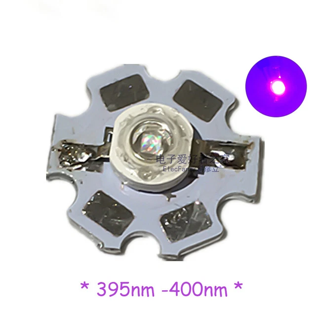 LED HI-POWER SU Scheda Star 1W,3W,5W UV STAR Ultravioletto 395nm-405nm EUR 2,06 - PicClick IT