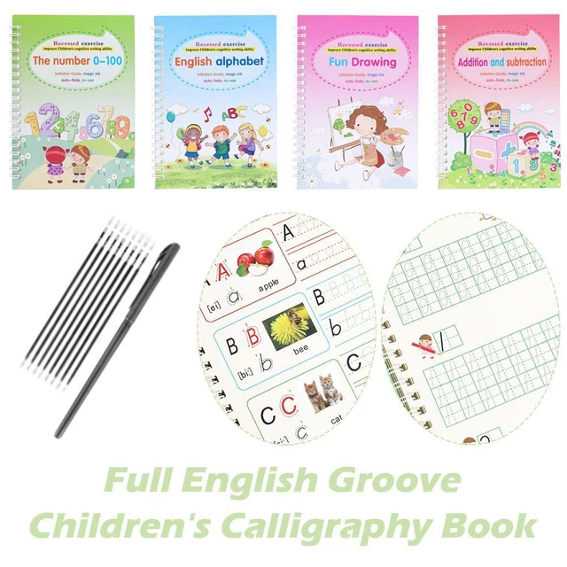 ENGLISH GROOVE-CHILDREN'S CALLIGRAPHY Book Standard Copying Book ...