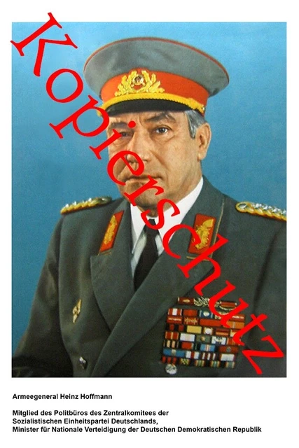 G30 ARMEEGENERAL HEINZ Hoffmann LaSK NVA DDR Foto 20x30 cm EUR 6,49 ...