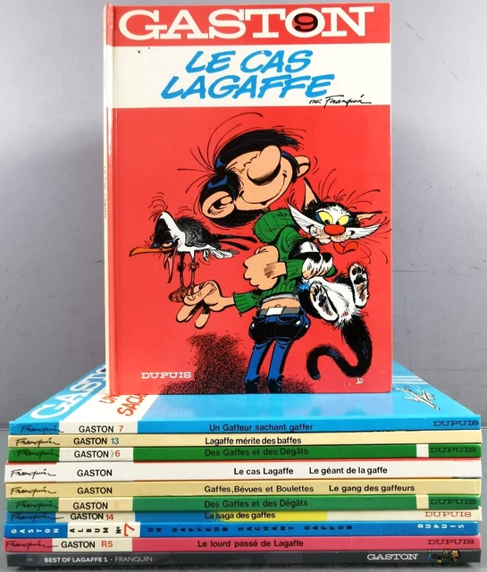 LOT 11 BD Bandes Dessinees GASTON LAGAFFE Humour Jeunesse FRANQUIN ...